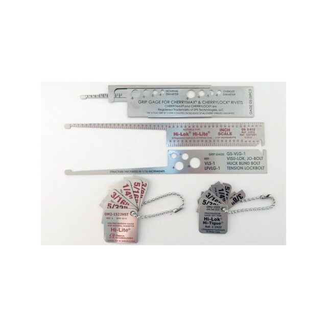 Omega Technologies GS-HVC 5PC Gauge Set for Hi-Lok, Hi-Lite, Cherrylock ...